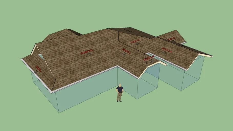 Complex Roof with Gutters | 3D Warehouse