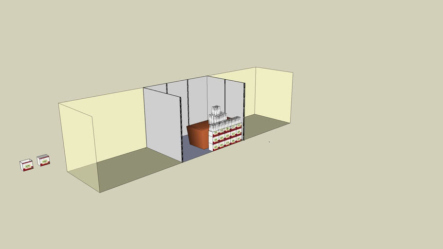 booth 2X3 m | 3D Warehouse