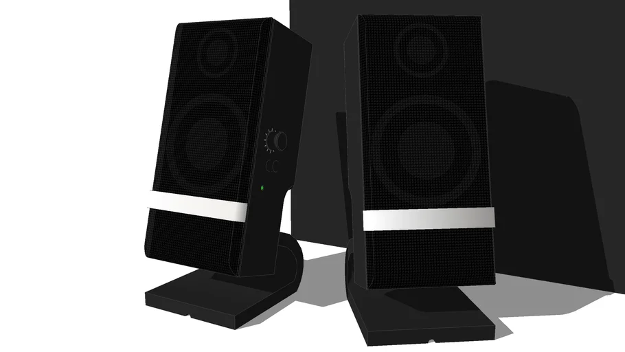 PC Ext. Speakers With Bass Box | 3D Warehouse