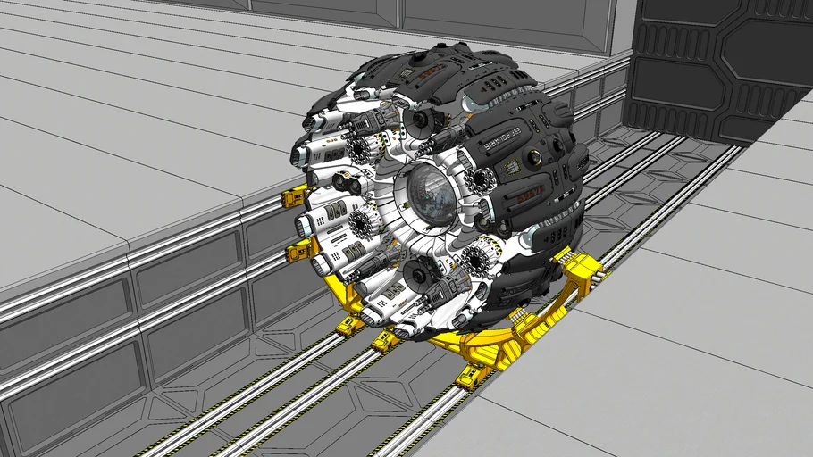 Radial Space Fighter | 3D Warehouse