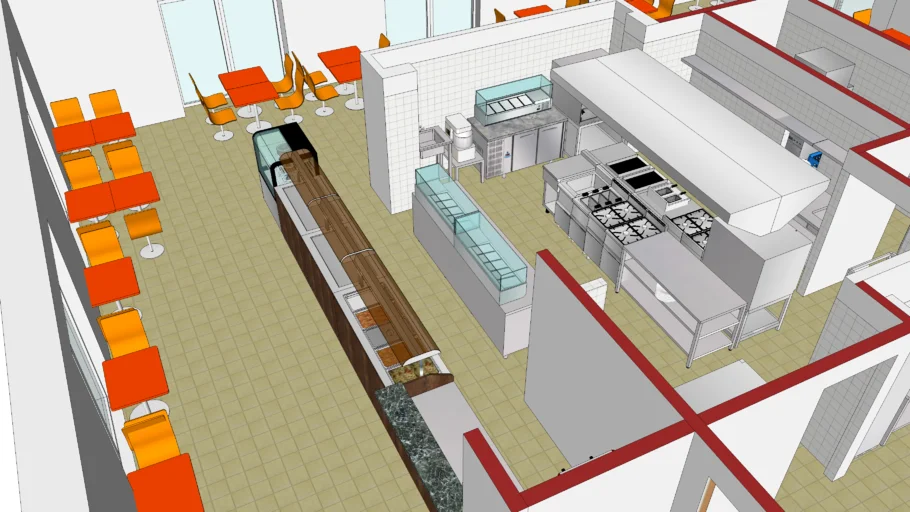 Restaurant_01 | 3D Warehouse