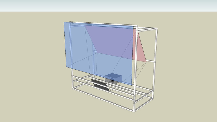 Rear Projection System 16:9 / 3.90m x 2.20m | 3D Warehouse