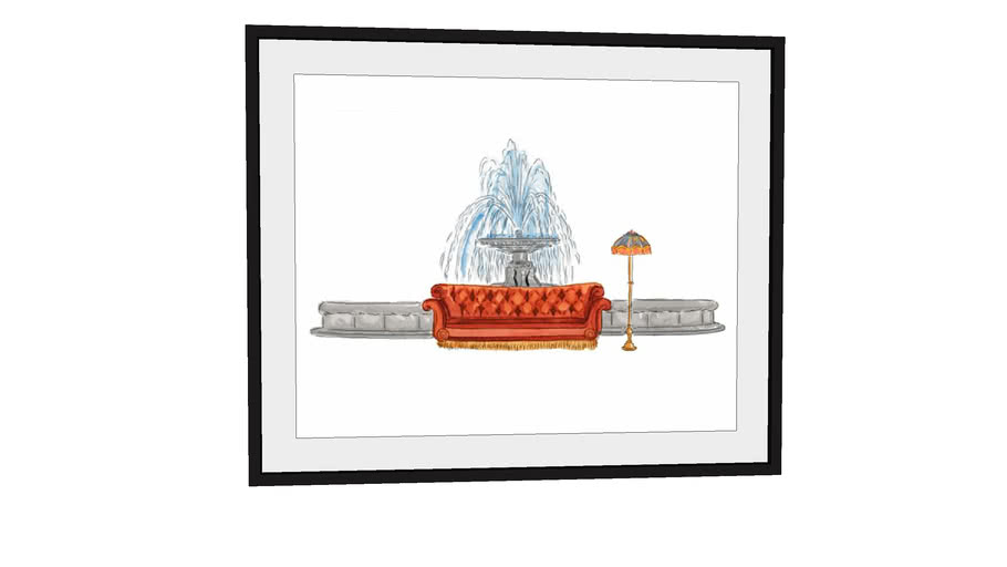 Friends Fountain Wall Art | 3D Warehouse