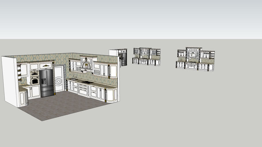 classic kitchen design traditional kitchen | 3D Warehouse