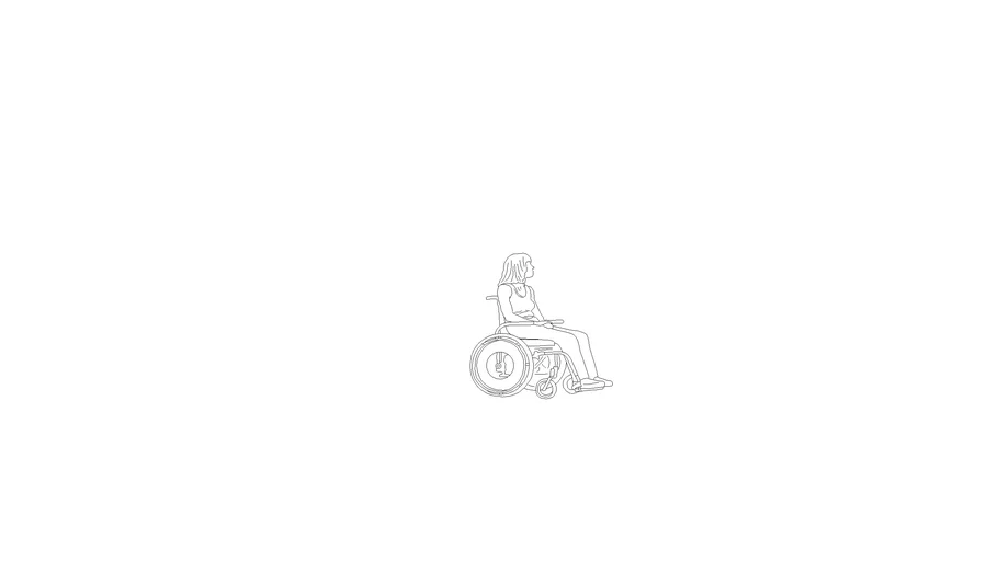 2D Woman - Wheelchair | 3D Warehouse