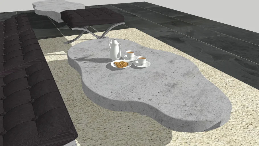 Concrete Coffee Table - The Blob | 3D Warehouse