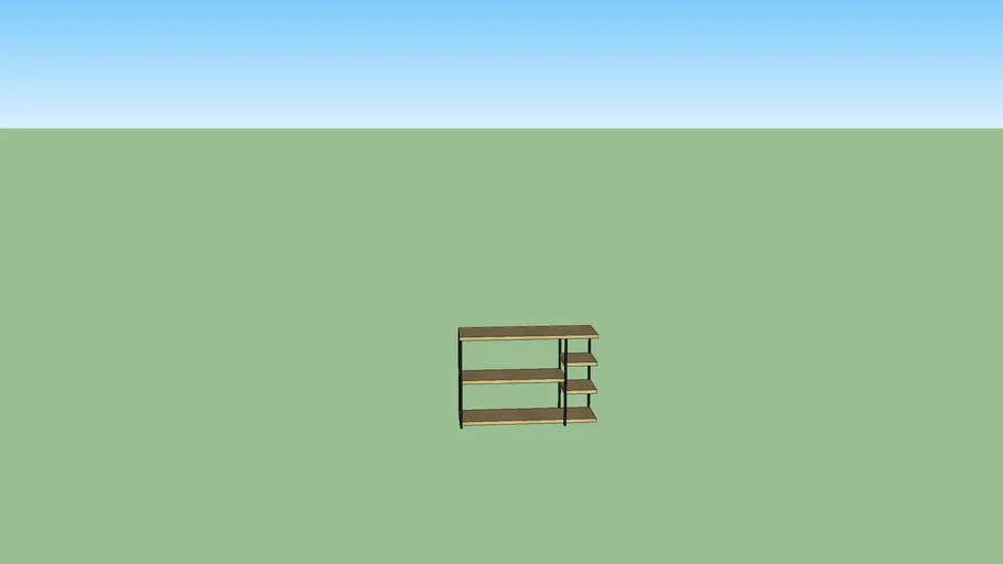 Bouclair Wood and Metal Console Table | 3D Warehouse