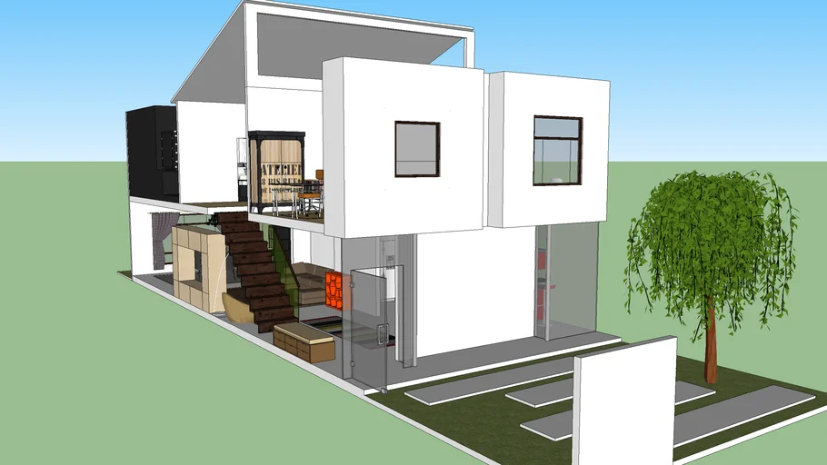2 Storey Link House | 3D Warehouse