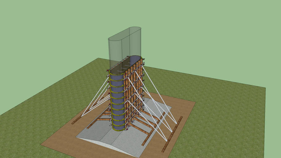 bekisting kolom pier oval | 3D Warehouse