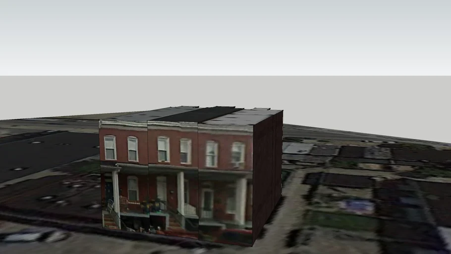 3 Brick Rowhouses | 3D Warehouse