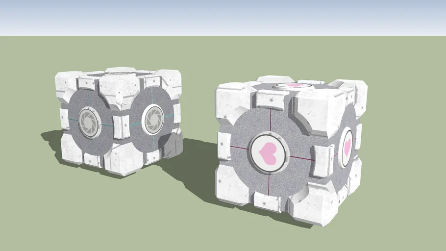 Aperture Science Weighted Storage and Companion Cube | 3D Warehouse