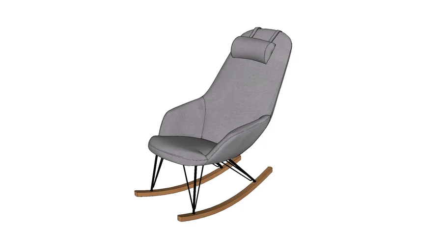 ZAGO Rocking-chair scandinave Polyester EVY-ROCK09 | 3D Warehouse