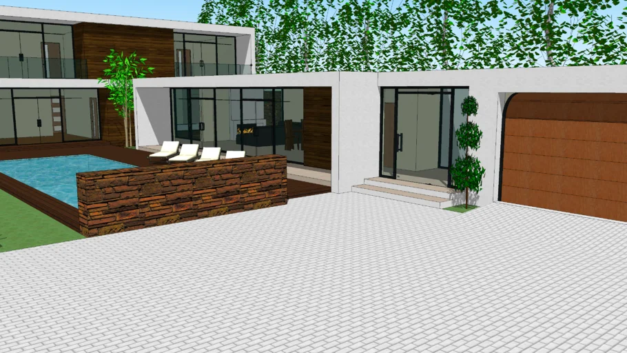 Modelos De Casas De Sketchup Con Texturas Simples