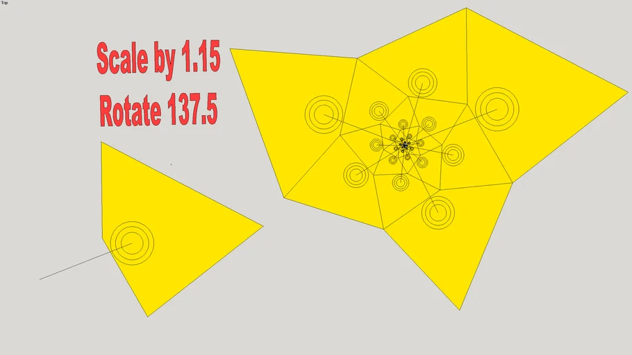 Phyllotactic spiral experimental | 3D Warehouse