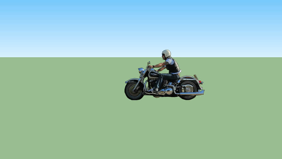 Man Riding Harley 2D | 3D Warehouse