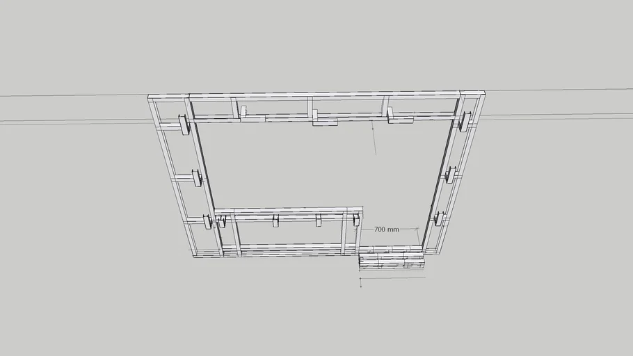 Profile frame to Add wall 15cm | 3D Warehouse