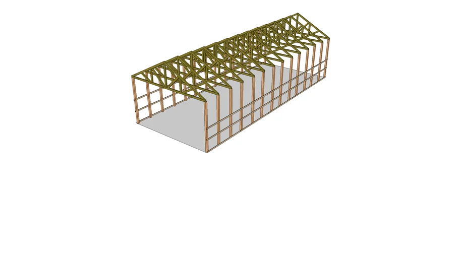 Roof Trusses With Roof | 3D Warehouse