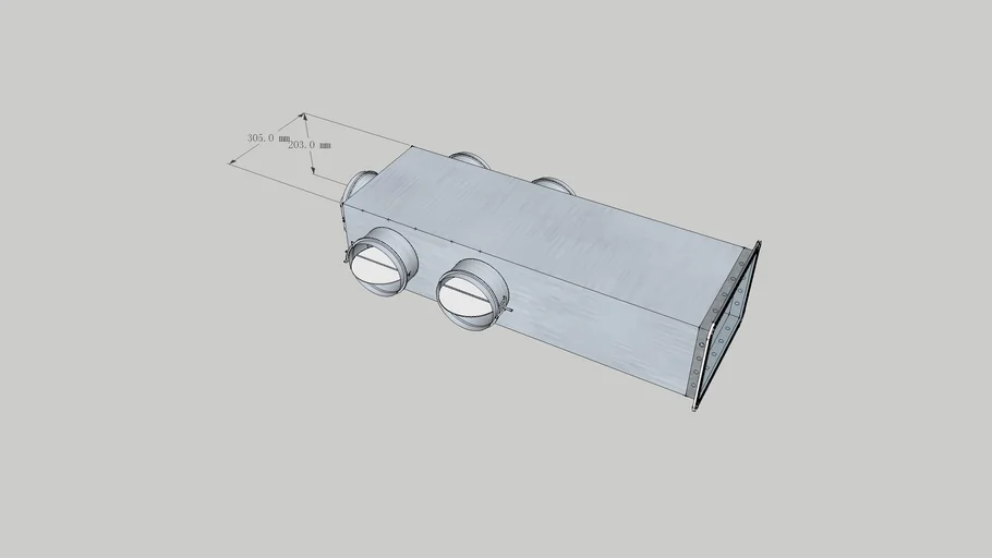 SUNrise VAV Multi-outlet attenuator | 3D Warehouse