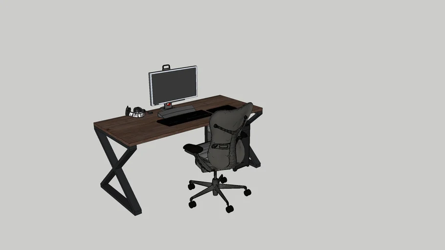 pc desk | 3D Warehouse