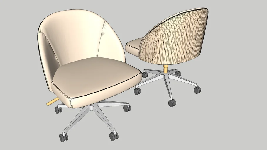 Modern Chair Upholstered Swivel | 3D Warehouse