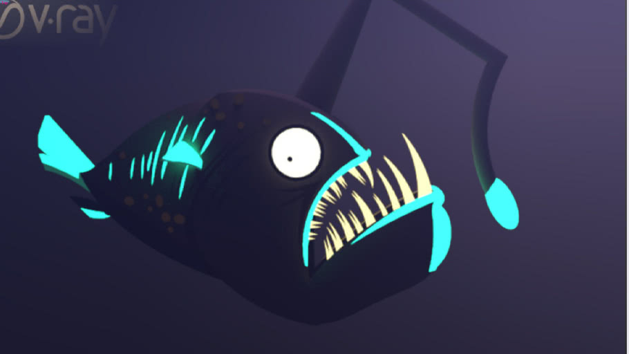 Angler Fish Glowing Render Vray Ready | 3D Warehouse