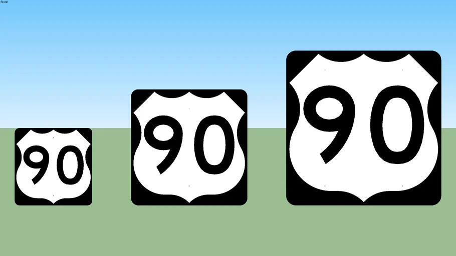 U.S. 90 Sign | 3D Warehouse