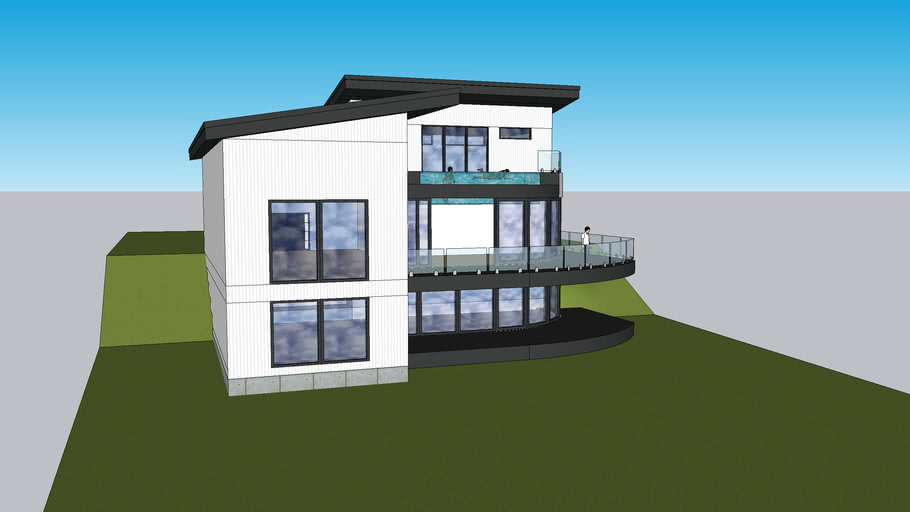 Modern Hillside w training pool top floor | 3D Warehouse