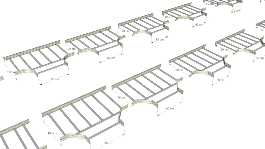 Cable Ladder tees. | 3D Warehouse