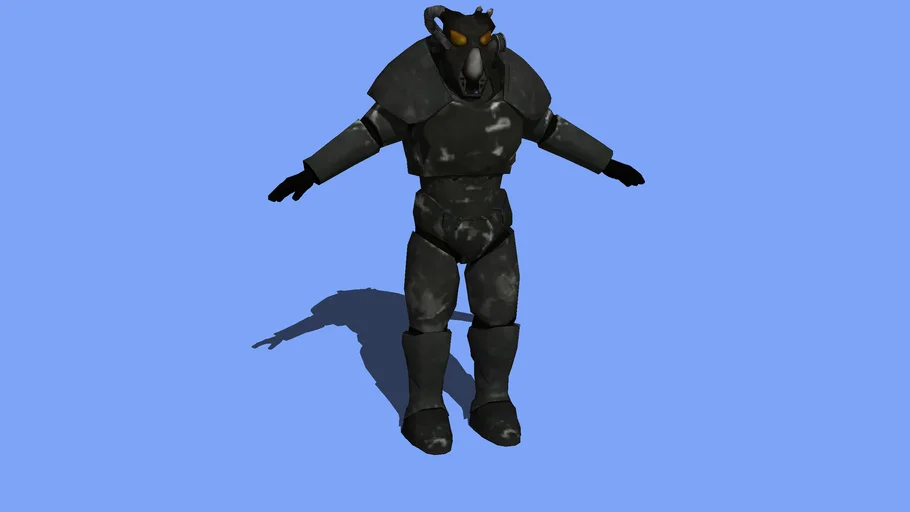Fallout II classic X01 power armor (low poly) | 3D Warehouse