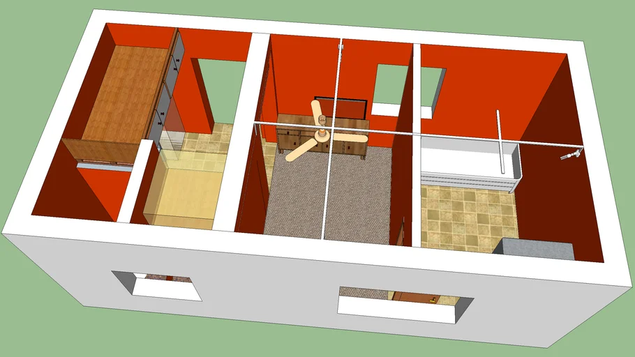 Home, 1 BHK, Proposed Changes 2 | 3D Warehouse