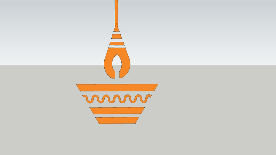 Deepam stencil art on wall | 3D Warehouse