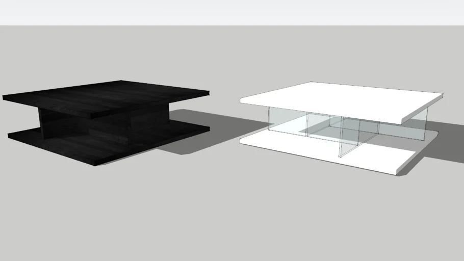 Modern square coffee table Plato and 8916 | 3D Warehouse