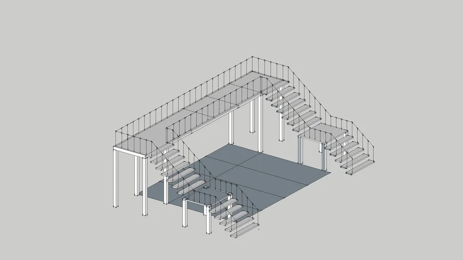 Pedestrian Bridge | 3D Warehouse