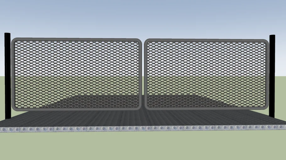 Pintu Besi Pagar Garasi | 3D Warehouse