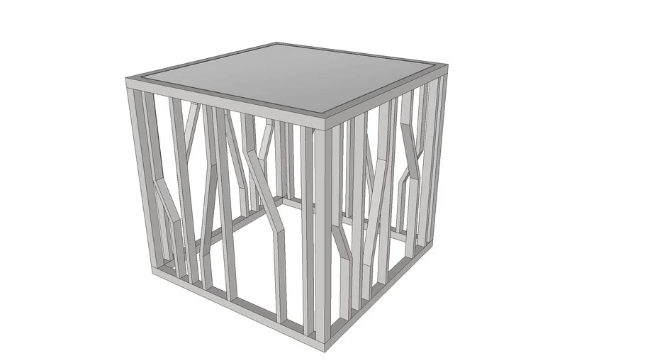 Aico Michael Amini_Free Standing Reflections End Table | 3D Warehouse