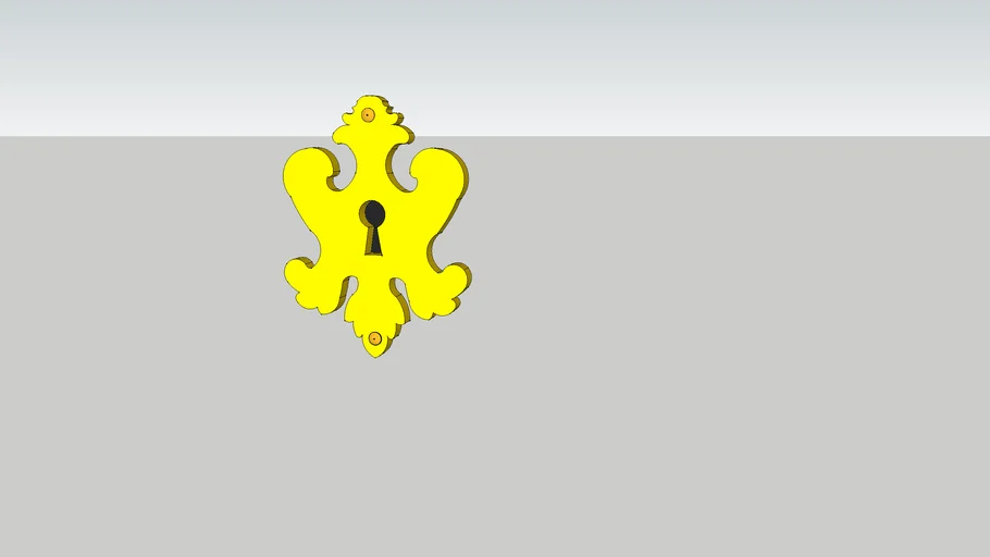 Colonial Style Drawer Lock | 3D Warehouse