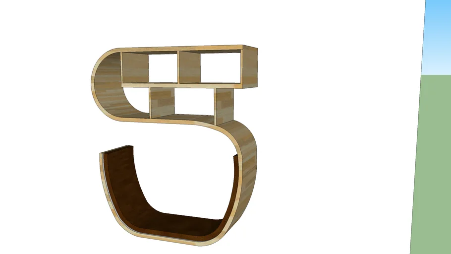 Seating with shelves ( S- shaped ) | 3D Warehouse