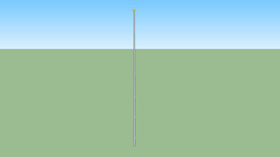 30' Tapered Flag Pole - tube | 3D Warehouse