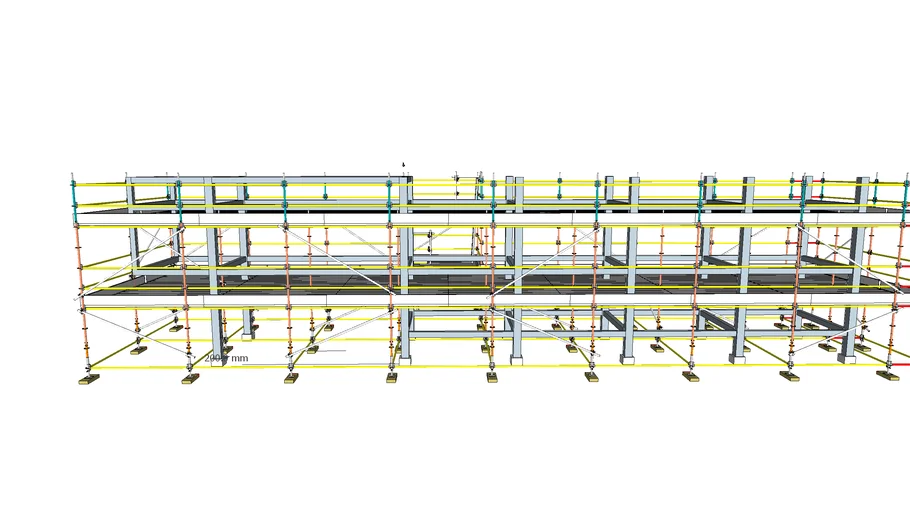 Birdcage scaffold for structure installation | 3D Warehouse