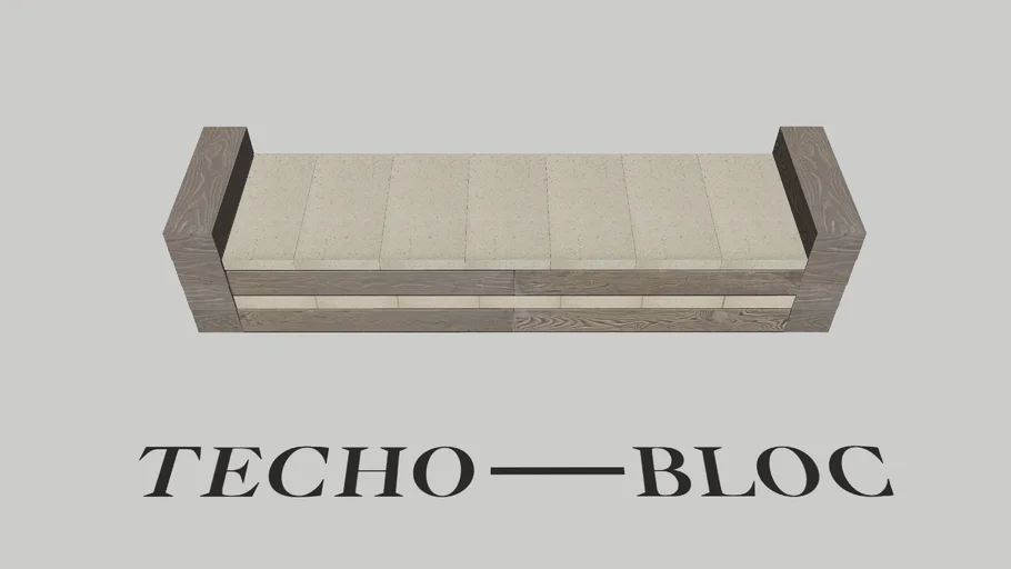 Techo-Bloc - Borealis & Raffinato - Bench | 3D Warehouse