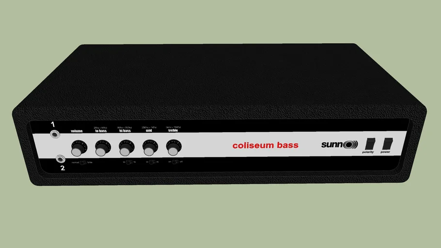Sunn Coliseum Bass Amp Head | 3D Warehouse