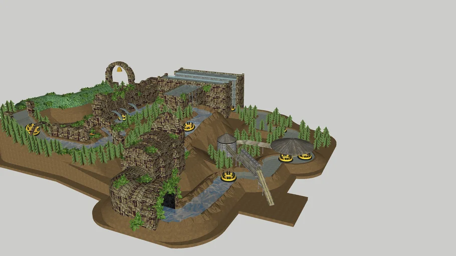 rapid river ride | 3D Warehouse