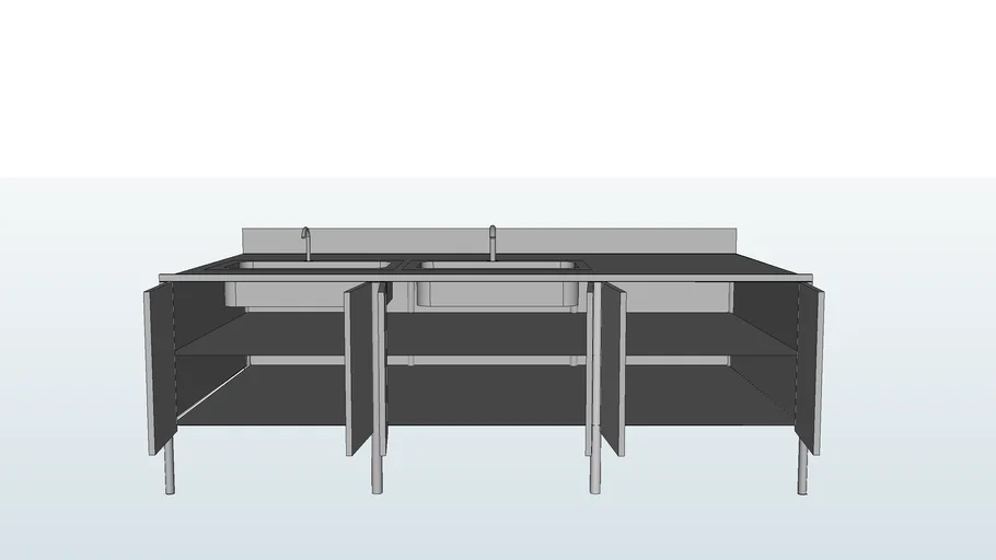 kitchen sink and cabinet | 3D Warehouse