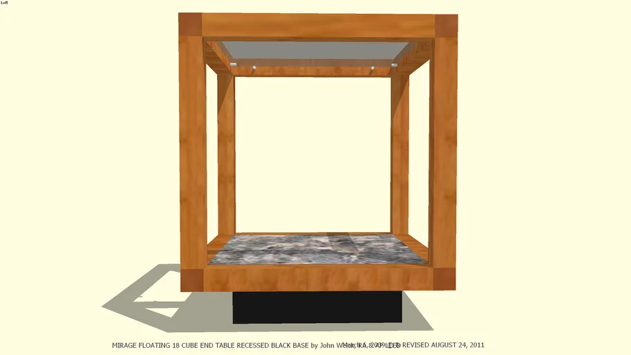 TABLE MIRAGE FLOATING END TABLE BY JOHN A WEICK RA & AP LEED | 3D Warehouse