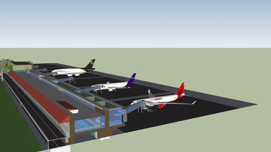 Aeropuerto internacional de carga aerea | 3D Warehouse