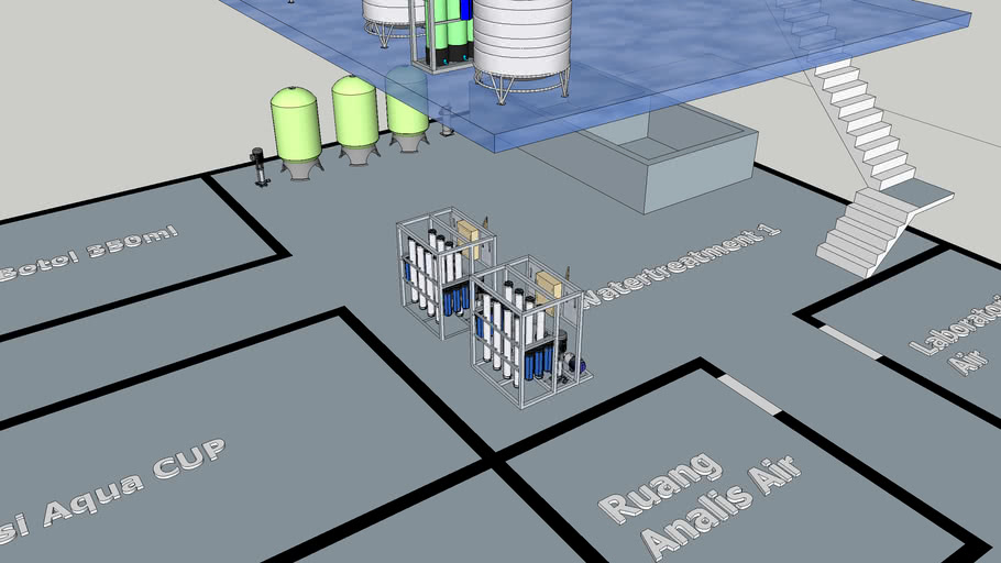 denah lokasi penataan amdk | 3D Warehouse