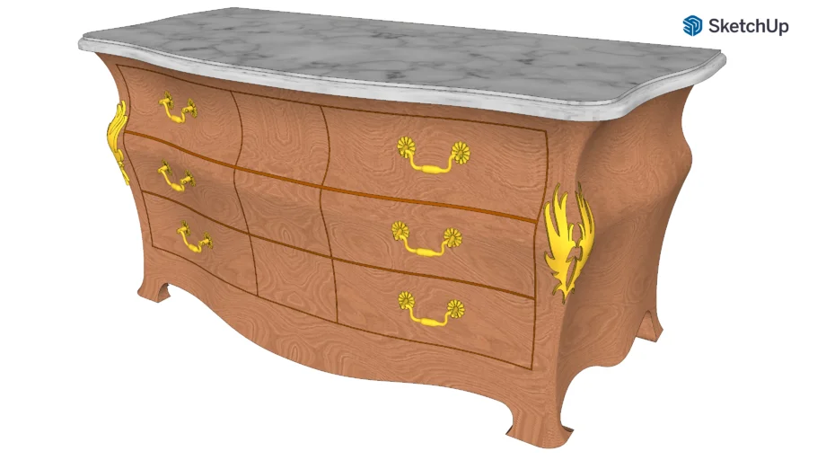 Commode tombeau / Chest of drawers | 3D Warehouse
