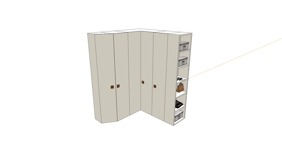 Corner wardrobe 215x195x260h | 3D Warehouse