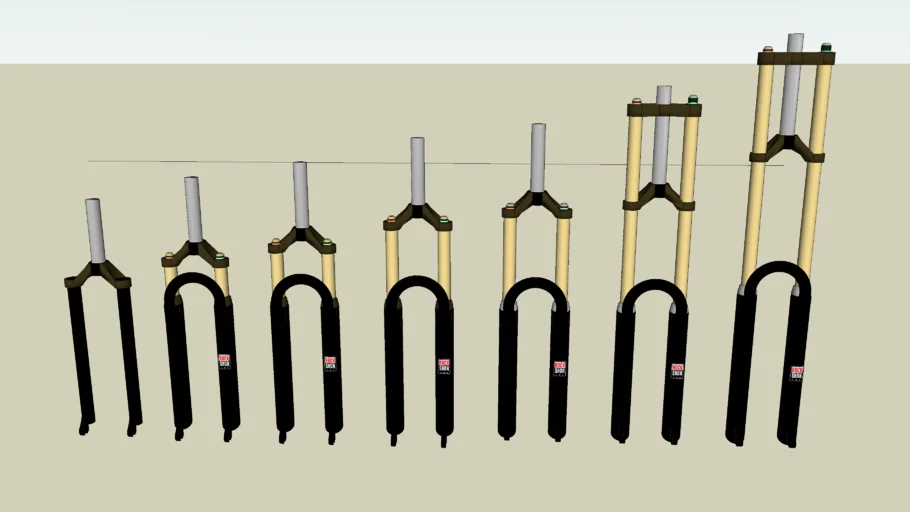 Rock Shox Mountain Bike Forks | 3D Warehouse