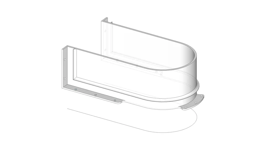 Slim Waste Cut Out - White Plastic | 3D Warehouse